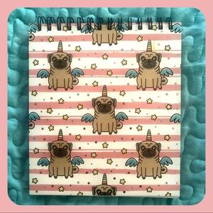 Office | New Hardcover Pug Unicorn Spiral Top Notepad | Poshmark